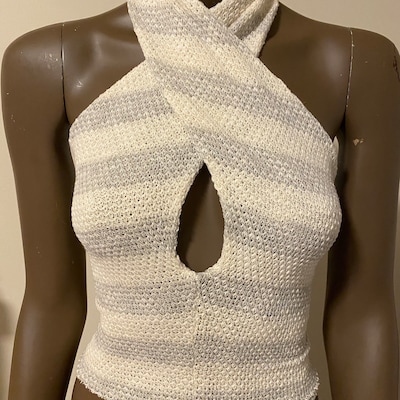 Twisted Halterneck Crop Top Digital Pattern PDF Easy Sewing - Etsy UK