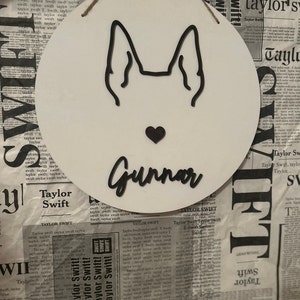 Custom Dog Ear DIGITAL FILE, Minimalist Pet Art, Dog Ear Outlines ...