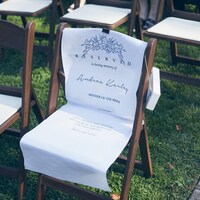 In-loving Memory Custom Linen Chair Sign – Modern Wedding Reserved ...