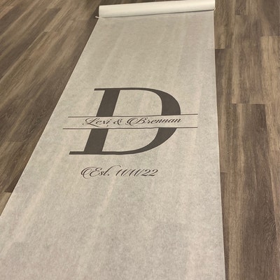 Personalized Wedding Aisle Runners Wedding Initial Monogram Design ...