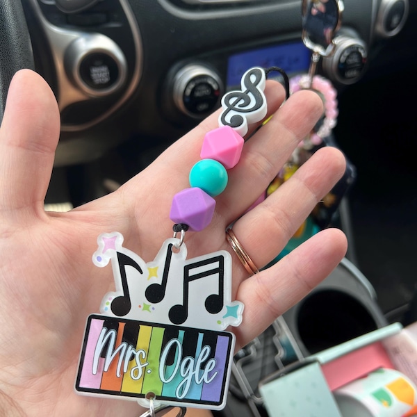 Music Art Teacher Lanyard - Personalized Lanyard for Keys or ID Badge ...