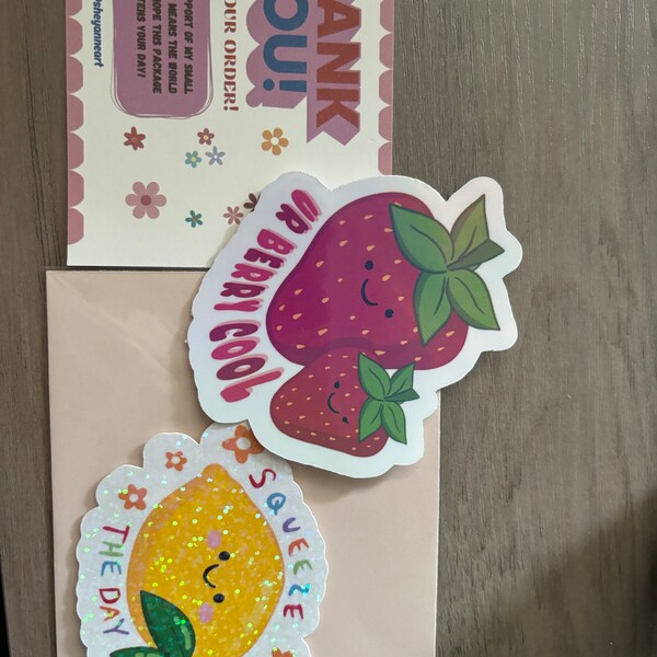 Lemon Sticker // Holographic Sticker // Water Resistant // Cute Punny ...