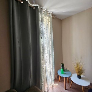 Lace Embroidered Curtain, One Panel Window Decor Curtain for Living ...