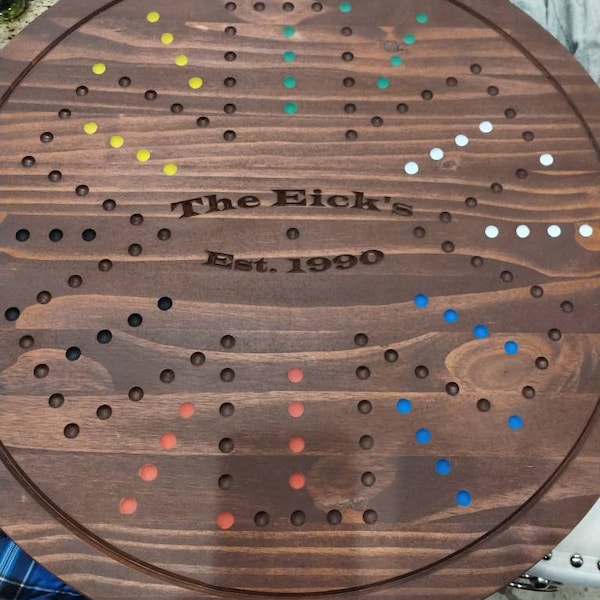 Hand Painted Aggravation Board Game With Custom Engraving — Solid Wood ...