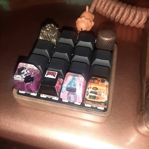 Cute Uwu Rose Gold Metal Artisan Keycap Custom Mechanical Keyboard Cute ...