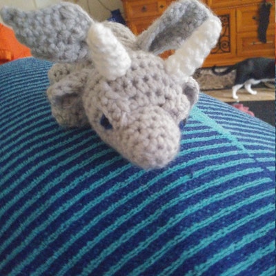 Crochet Grumpy Dragon - Etsy