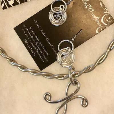 Unique Piece/wire Wrapped Jewelry/silver Aluminum Wire Scarf - Etsy
