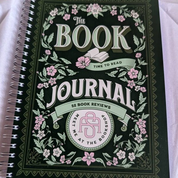Reading Journal, 100 Book Review Journal, Botanical Spiral Reading Log ...