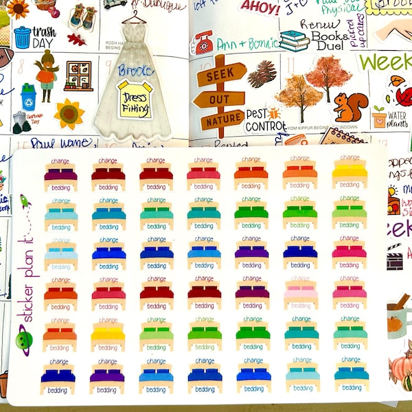 CAT LITTER BOX Reminder Planner Stickers - Etsy