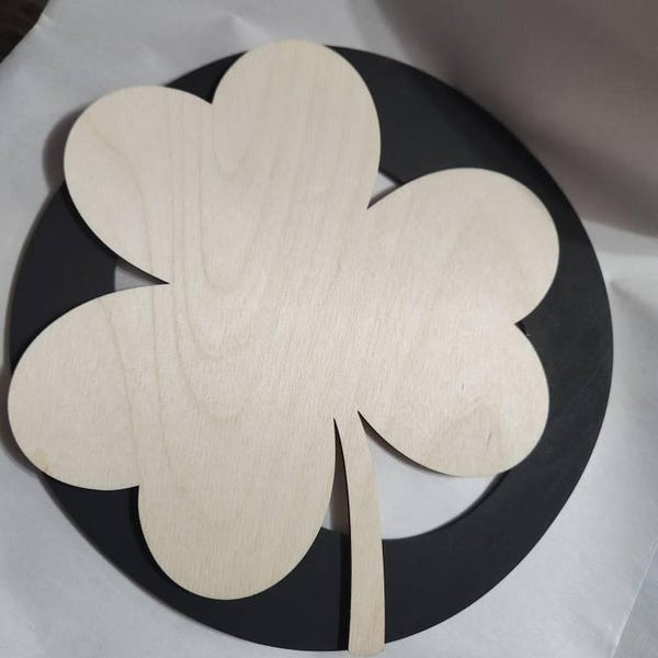 Clover Shape St. Patrick's Day - Laser Cut Unfinished Wood Cutout Craft ...