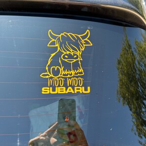 Moo Moo Subaru Decal - Etsy