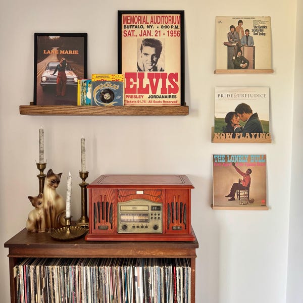 Vinyl LP Record Wall Mount Display Shelf - Etsy