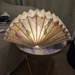 Handmade Paper Foldable Lamp, Unique Bedside Night Light, Decorative ...