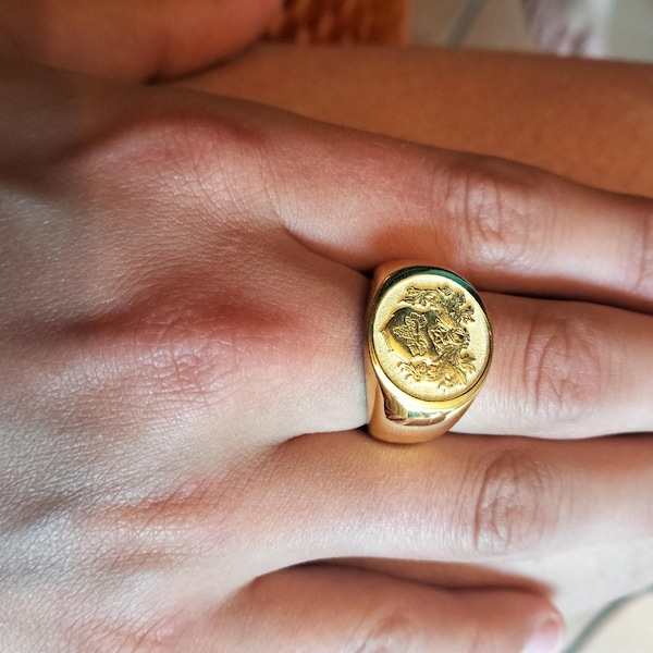 Personalized Family Crest Signet Ring | Customized Wax Seal Family ...
