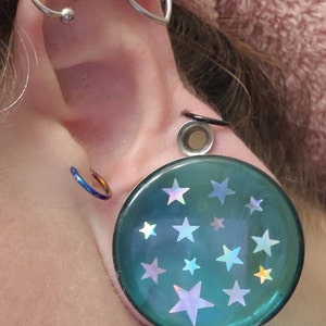 Moon Picture Plugs Gauges 16g 14g 12g 10g 8g 6g 4g - Etsy