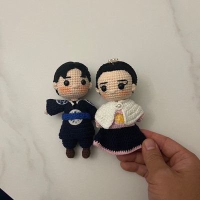 Couple Crochet Doll Handmade Couple Doll Stuffed Plush Couple Valentine ...