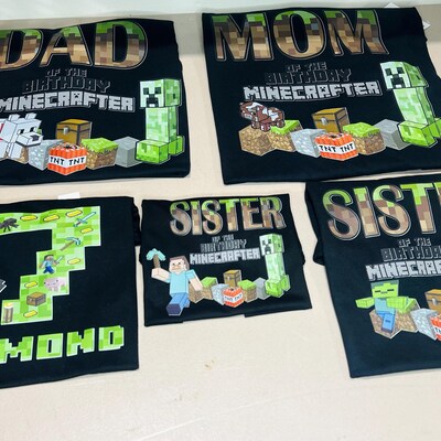 Mom of the Minecrafter Birthday SVG - Etsy