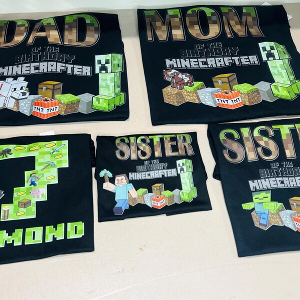 Minecraft Birthday Shirt Custom Request - Etsy