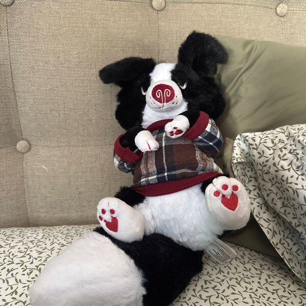 Border Collie Plush Snuggle Paws Plush for Anxiety, PTSD, Comforting ...