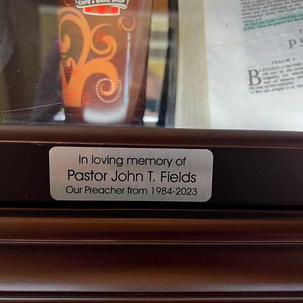 3"x1" Silver Aluminum Plate W/ Black Print Custom Personalized Plate ...