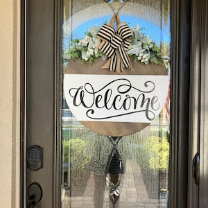 Front Door Decor Welcome to Our Happy Place Year Round - Etsy