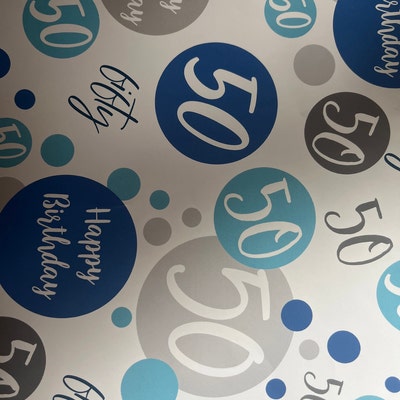 2 Sheets 70th Birthday Wrapping Paper Age 70 Birthday White - Etsy UK