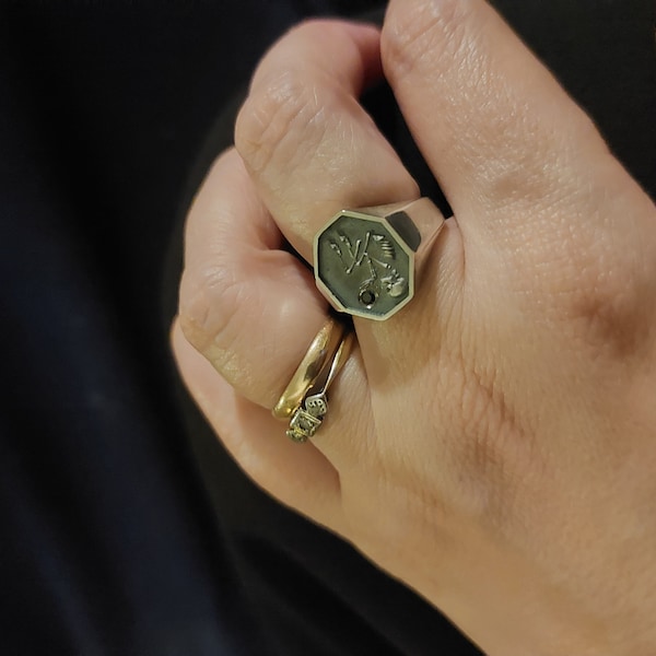Amethyst Halloween Dead Man's Ring, Skeleton İn the Grave, Amethyst Men ...