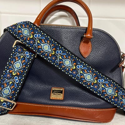 Slim Retro Purse Strap, Geometric Pattern, Replacement Crossbody Strap ...