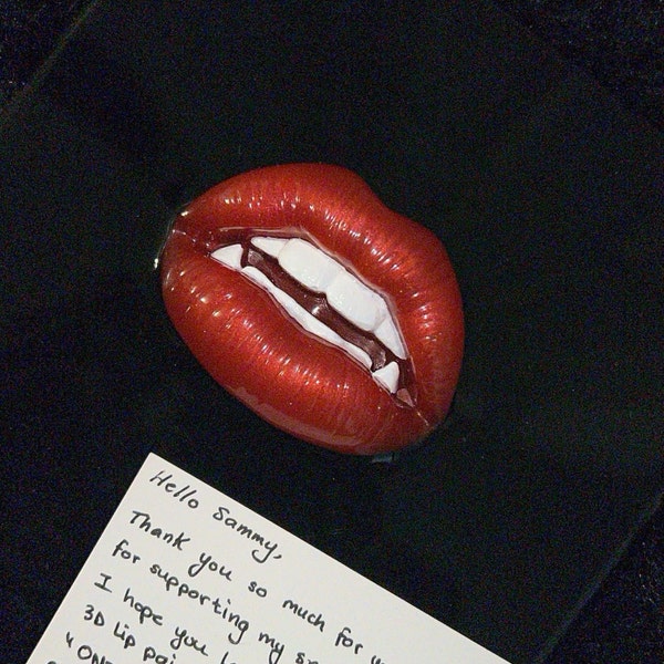 Red Lip Keychain | Handmade Resin Lip Keychain. - Etsy