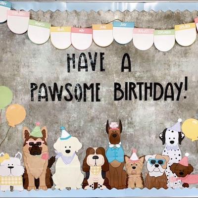 Christmas Pups Christmas December Bulletin Board Kit - Etsy