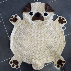 CROCHET PATTERN the Pugfect Pug Puppy Dog Animal Rug (Instant Download ...