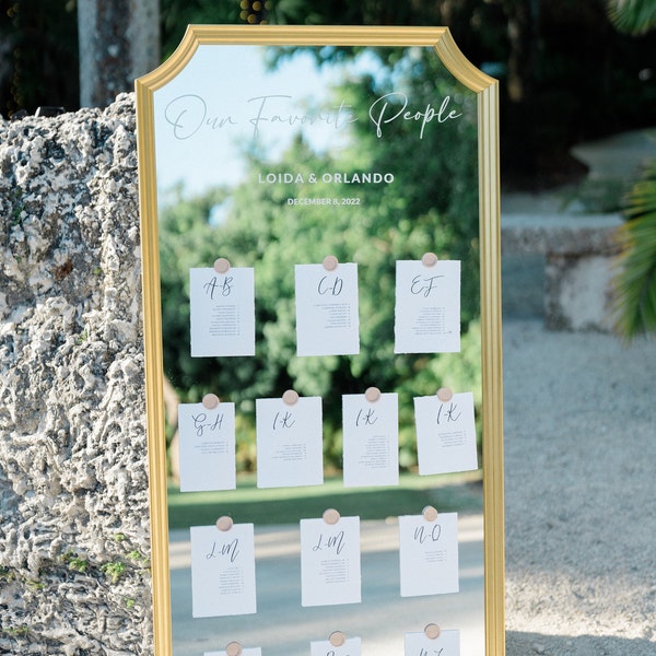 5x7 Alphabetical Seating Chart Template, Table Seating Chart Printable ...