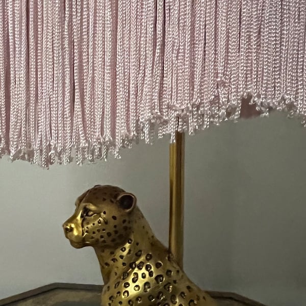 Luxury 12 Handmade Leopard Print Lampshade, Art Deco Fringed Lampshade ...
