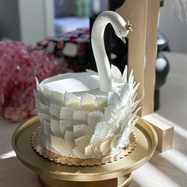 Swan Neck Swan Princess Cake Topper Fondant Swan Bird Cake Decoration ...