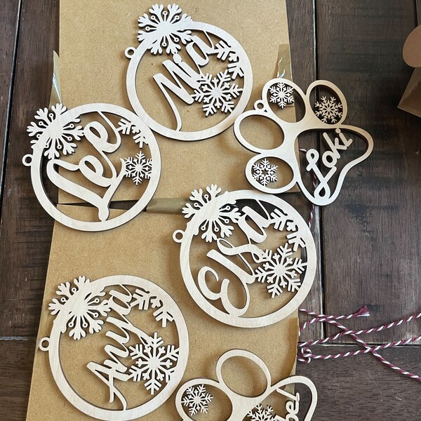 Christmas Tree Baubles,christmas Tree Decors,custom Xmas Baubles,wooden ...