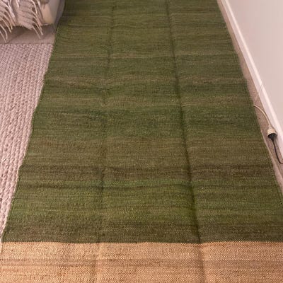 9x12 Handmade Green With Natural Hemp Jute Rungs-extra Large Jute Rugs ...