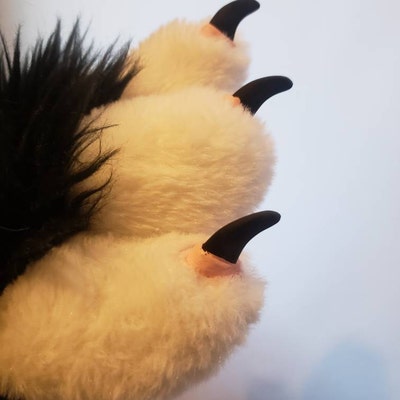 Small Cat Claws in White or Black, 1 Curved Feline Claws, Kitty Fursuit ...