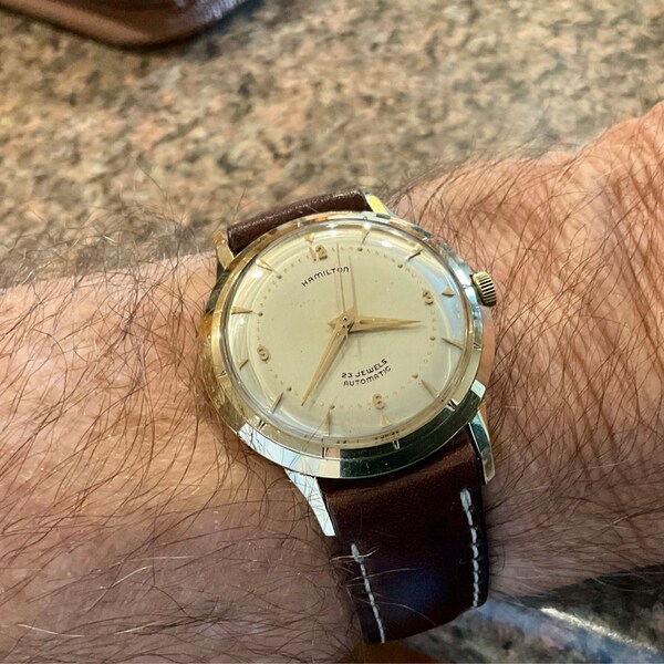 1963-1969 Hamilton Lord Lancaster C Wrist Watch. 10K Goldfilled White ...