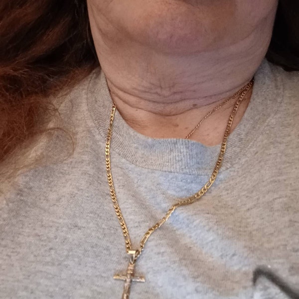 18K Gold Chain Necklace, Vine Chain, Twist Chain, Gift for Her, Figaro ...