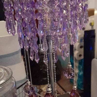 Set of 2 Gorgeous Porcelain Lamp Shade Finials Shade Toppers 2 Tall Fit ...