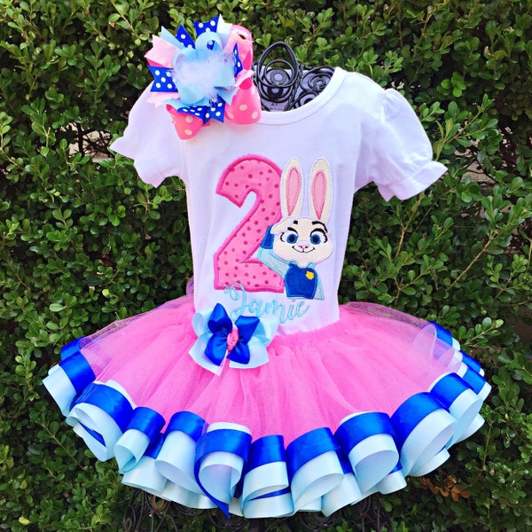 Zootopia Officer Judy Hopps Bunny Rabbit Digital Embroidery Machine ...