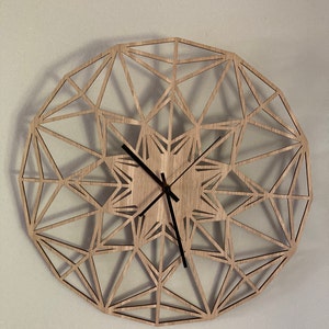 17 Wall Clock Large Wall Clock Home Decor Wooden | Etsy