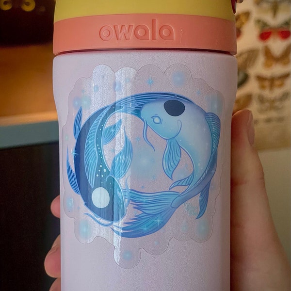 Yin Yang Koi Fish CLEAR Vinyl Sticker || ATLA || Waterproof - Etsy