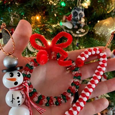 Christmas Wreath Bead Ornament Kit DIY - Etsy
