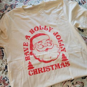 Retro Santa Tee, Santa Tee, Vintage Graphic Tee, Merry Christmas Shirt ...