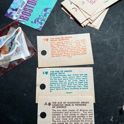 Vintage Fortune Teller Cards Set of 24 Swami Cards, Vintage Paper ...