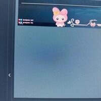 P2U Pink Rabbit Bunny Melo Chat Widget Goal Kawaii Bunny Kitty White ...