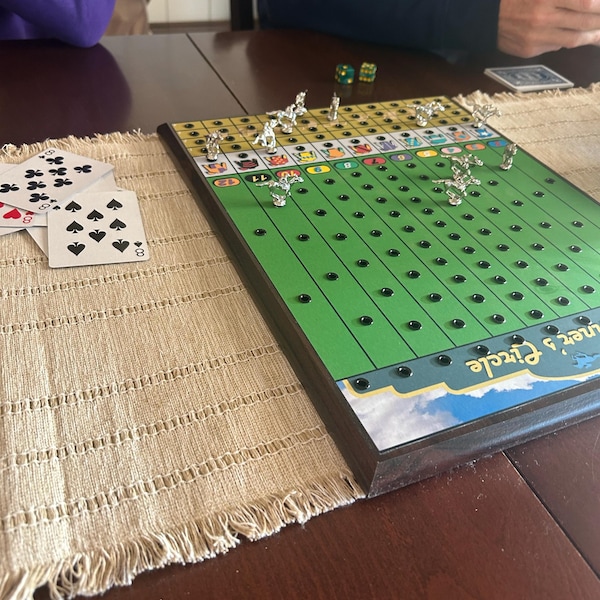Magnetic Horse Race Board Game - 'winner's Circle' | Tabletop Game - Etsy
