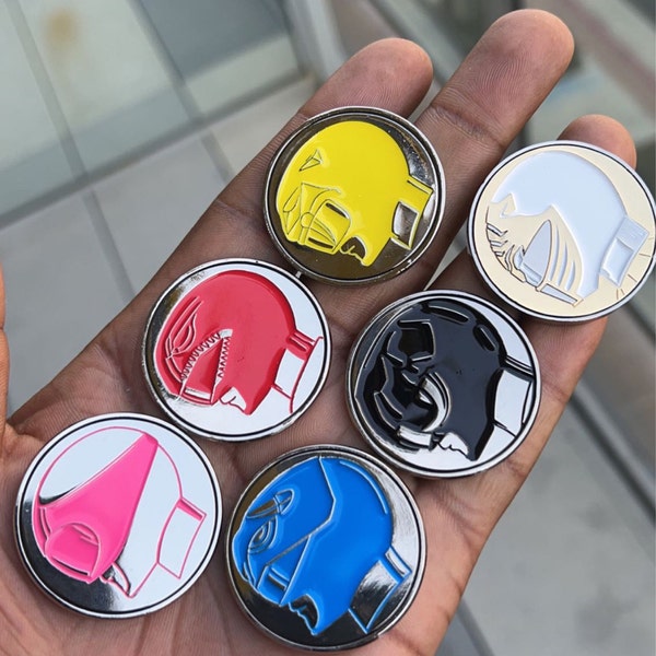 Full Set of 5 Mighty DINO Rangers Metal Power Challenge Coins - Etsy