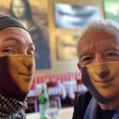 Mona Lisa Face Mask Washable Cotton Cloth Adjustable With Filter Pocket ...